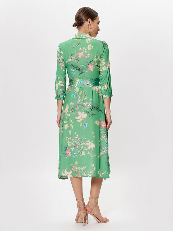 Replay Rochie tip cămașă W9561.000.73980 Verde Regular Fit | Modivo.ro