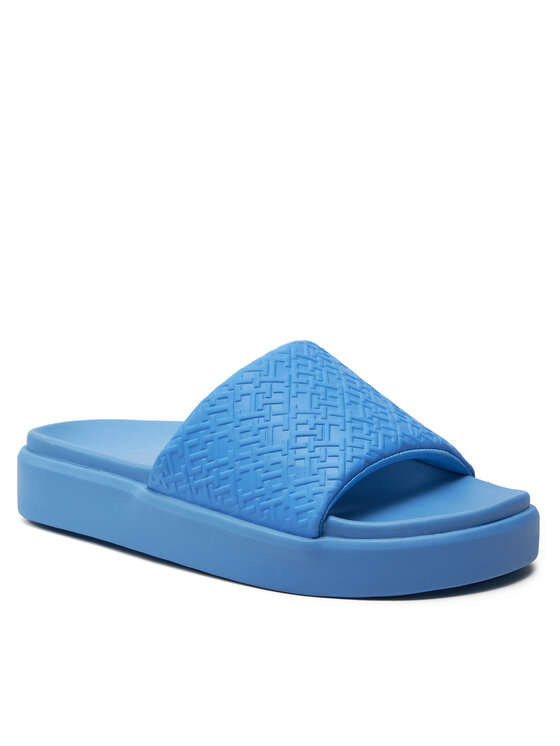 Blue tommy hilfiger slides store