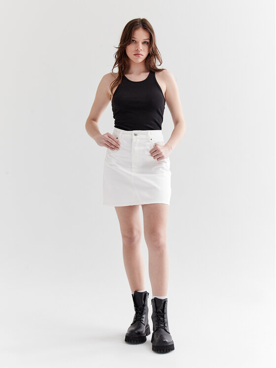 Americanos Spódnica jeansowa Pittsburgh AM22SDJ002-01 Biały Regular Fit ...