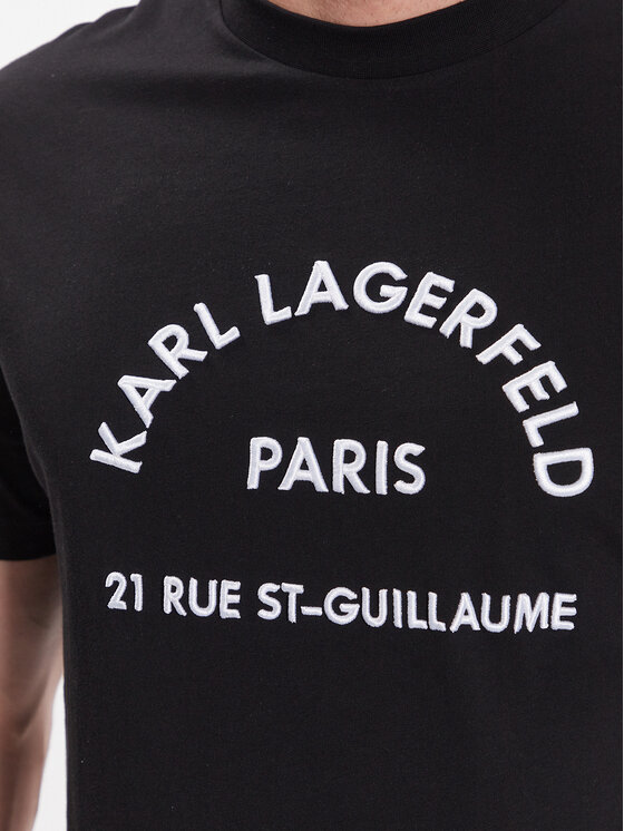 KARL LAGERFELD Тишърт Crew Neck 755053 532224 Черен Regular Fit | Modivo.bg