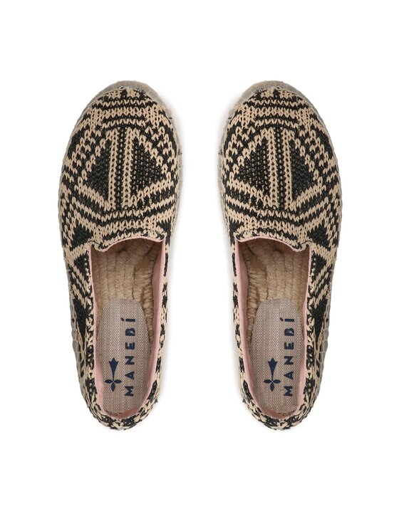 Manebi Espadrile Raffia Pattern Double Sole Espadriles G 5.2 D0 Bej ...