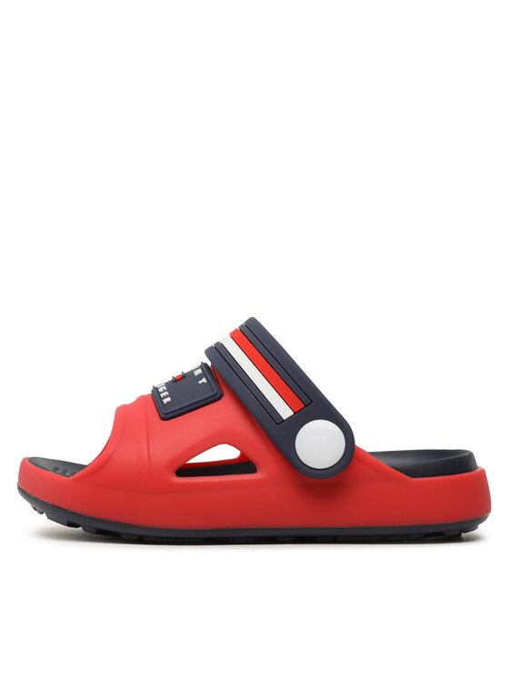 Tommy Hilfiger Pantoletten Stripes Comfy Sandal 3X2 32914 0083 M Rot Modivo