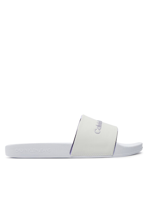 Calvin Klein Jeans Natikače Slide Instituitional Mtr YW0YW01508 Bijela ...