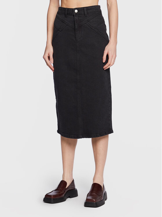 Moss Copenhagen Дънкова пола Diola 16963 Черен Slim Fit | Modivo.bg