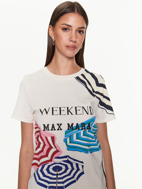 Weekend Max Mara T-shirt Murano 2359710631600 Écru Regular Fit | Modivo.fr