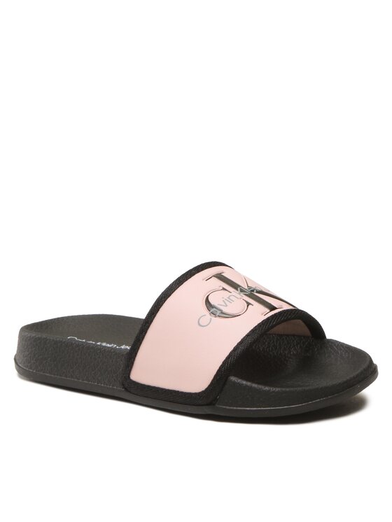 Calvin Klein Jeans Natikače Logo Print Pool Slide V3A0-80528-1172 ...