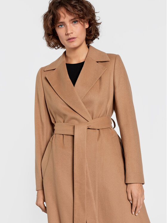 Calvin Klein Vuneni kaput Essential K20K204635 Bež Regular Fit | Modivo.hr