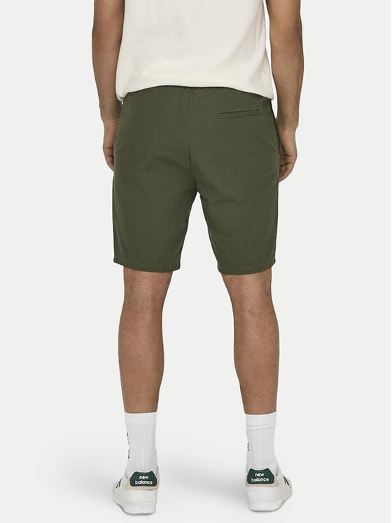 Only & Sons Шорти от плат Linus 22024967 Каки Loose Fit | Modivo.bg