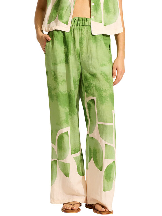 Seafolly Spodnie materiałowe 55456-PA Beżowy | Modivo.pl