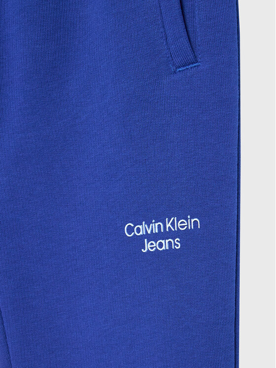 Calvin Klein Jeans Долнище анцуг Stack Logo Ib0ib01282 Тъмносин Regular
