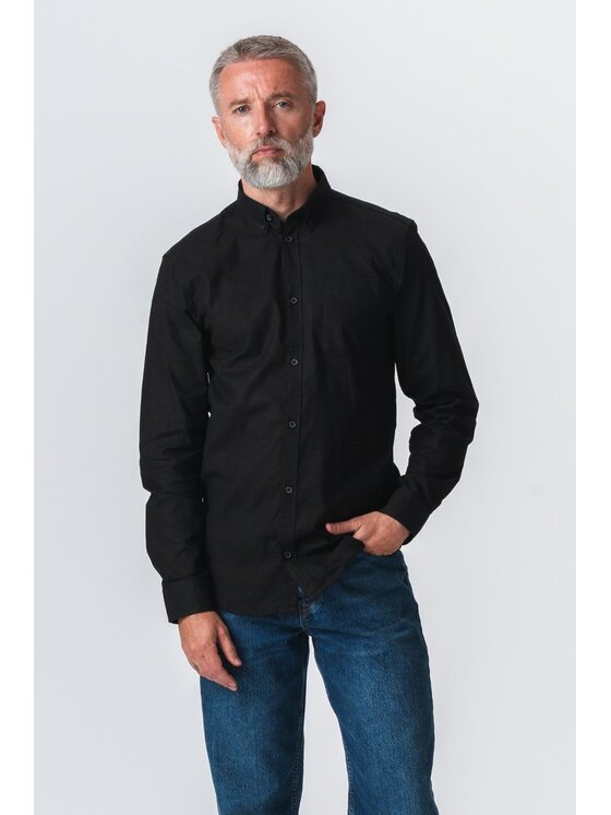 TeeShoppen Koszula 'Perform Collection' Czarny Regular Fit | Modivo.pl