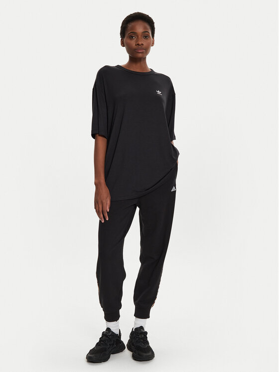 adidas Tricou adicolor Trefoil IU2408 Negru Loose Fit | Modivo.ro