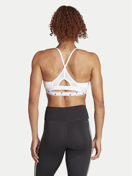 adidas Sportovní podprsenka Aeroreact Training IU1716 Bílá | Modivo.cz