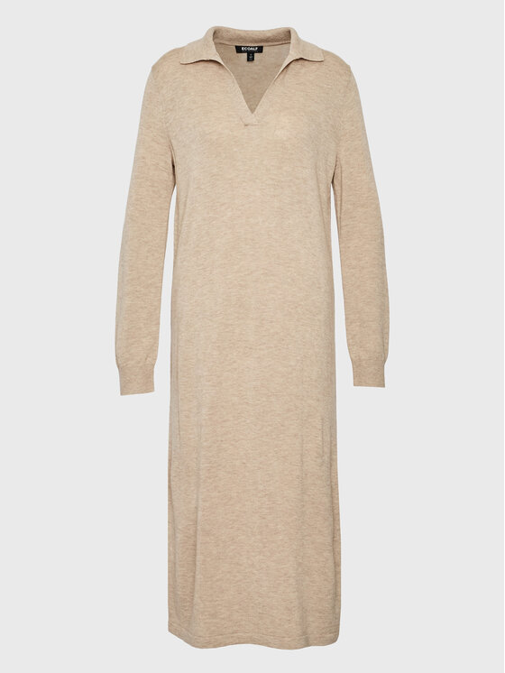 Ecoalf Trikotažinė suknelė Ter GADRTERAL6260WW22 Smėlio Regular Fit ...