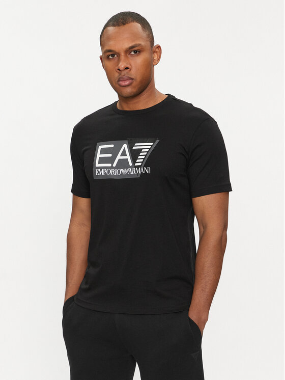 EA7 Emporio Armani Тишърт 3DPT81 PJM9Z 1200 Черен Regular Fit | Modivo.bg