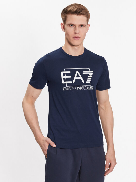 EA7 Emporio Armani T-Shirt 3RPT81 PJM9Z 1554 Granatowy Regular Fit | Modivo.pl