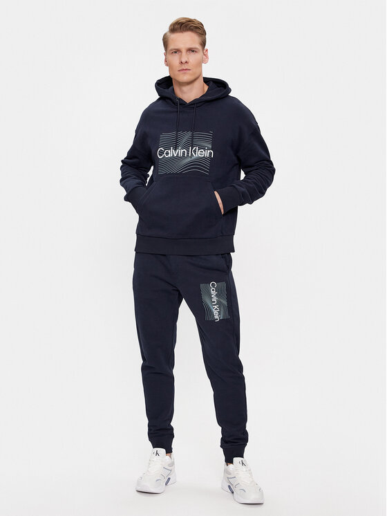 Calvin Klein Pantaloni trening Wave Lines Hero K10K112775 Bleumarin ...