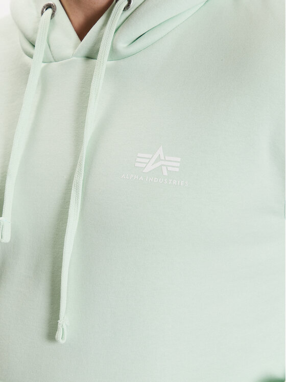 Alpha Industries Bluza Basic 196318 Zielony Regular Fit | Modivo.pl