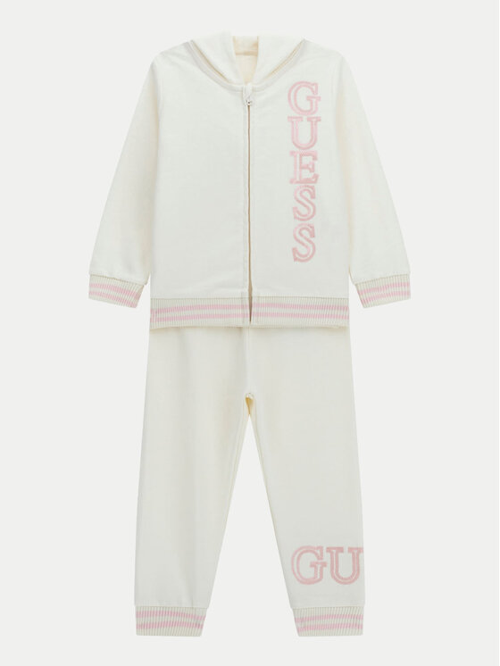 Guess Jogginganzug K4YG00 KA6R4 Écru Regular Fit | Modivo.de