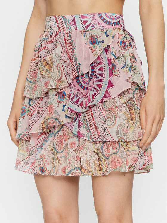 Guess Fustă mini Nancy W3BD97 WDW52 Colorat Regular Fit | Modivo.ro