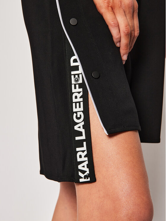 KARL LAGERFELD Každodenní šaty Cady 201W1300 Černá Regular Fit | Modivo.cz