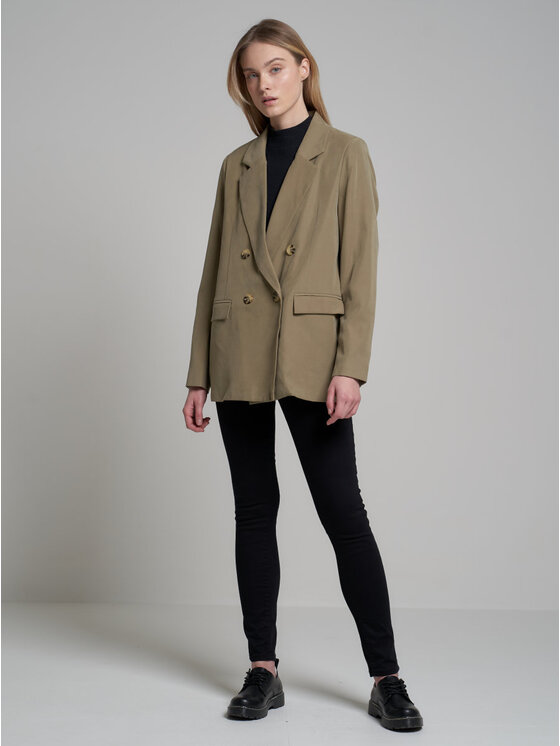 BIG STAR Marynarka NIA_303_130 Zielony Regular Fit | Modivo.pl