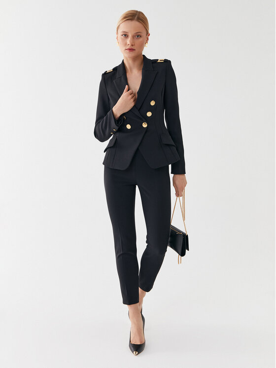 Elisabetta Franchi Σακάκι GI-061-36E2-V600 Μαύρο Regular Fit | Modivo.gr