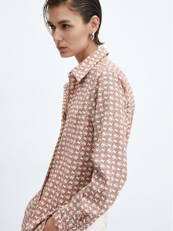 Mango Košile Basic 67020435 Růžová Regular Fit | Modivo.cz