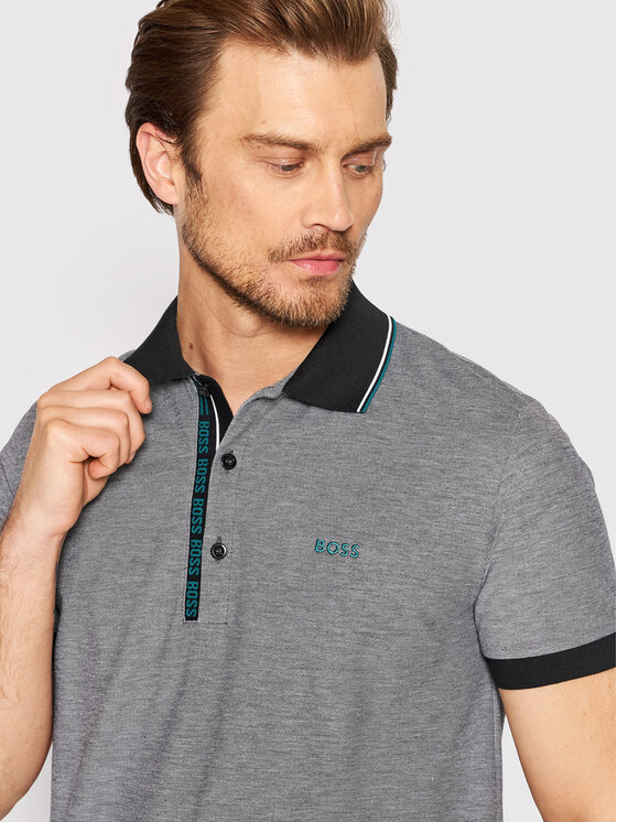 Boss Polo Paule 4 50469391 Szary Regular Fit | Modivo.pl