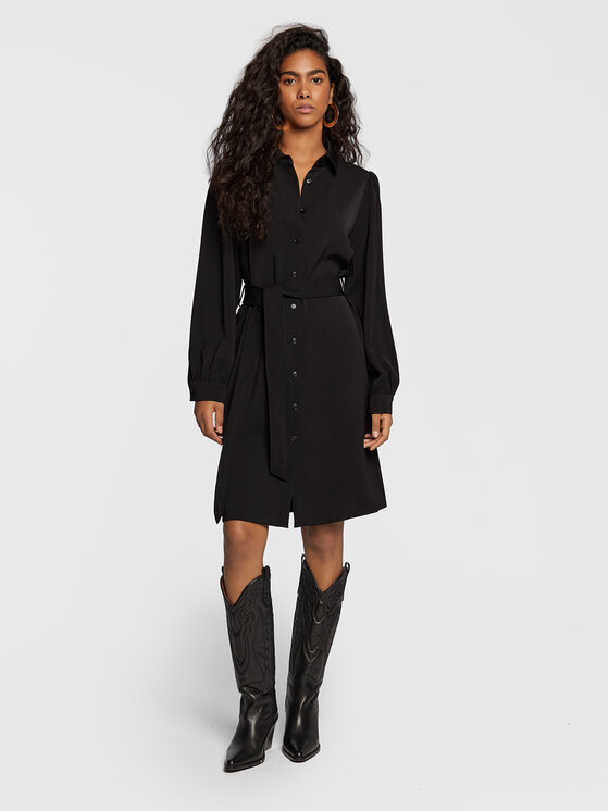 Marc Aurel Sukienka koszulowa 6835 2000 92875 Czarny Regular Fit ...