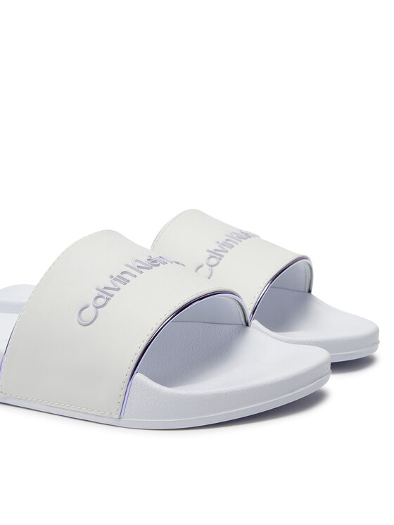 Calvin Klein Jeans Natikače Slide Instituitional Mtr YW0YW01508 Bijela ...