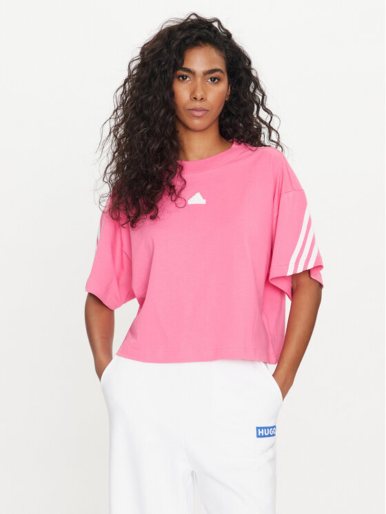 adidas Tricou Future Icons 3-Stripes IS3620 Roz Loose Fit | Modivo.ro