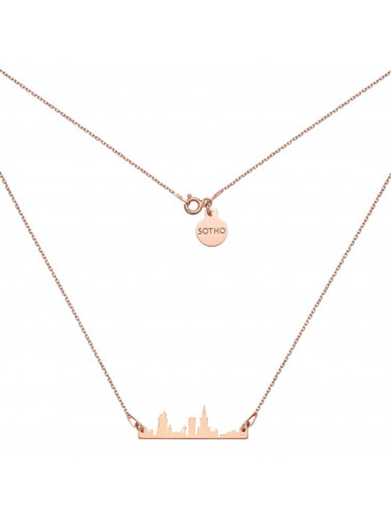 Sotho Naszyjnik N2231 Różowe złocenie | Modivo.pl