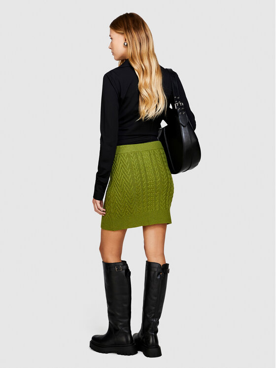Sisley Мини пола 17L3M0008 Зелен Slim Fit | Modivo.bg