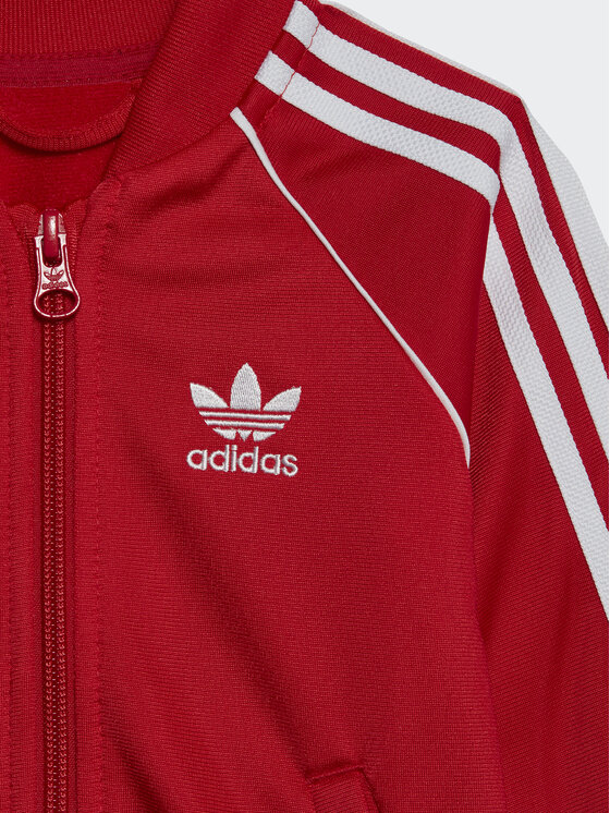 adidas Dres Adicolor SST Tracksuit IB8633 Czerwony Regular Fit | Modivo.pl