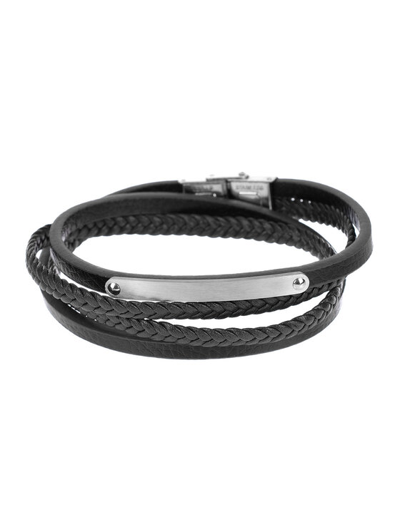 Pacific Bransoletka PACIFIC LB-021-S1 Czarny | Modivo.pl
