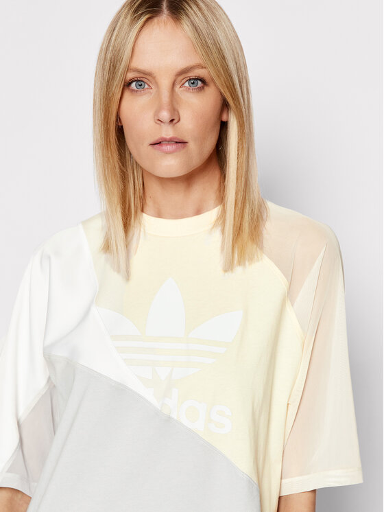 Adidas Kleid Für Den Alltag Adicolor Split Hc0636 Beige Relaxed Fit