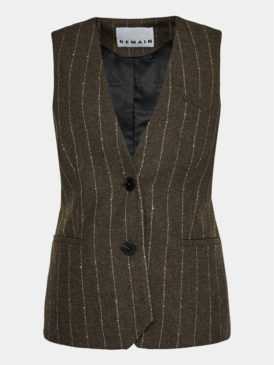 Remain Obleková vesta 5006301698 Hnědá Regular Fit | Modivo.cz