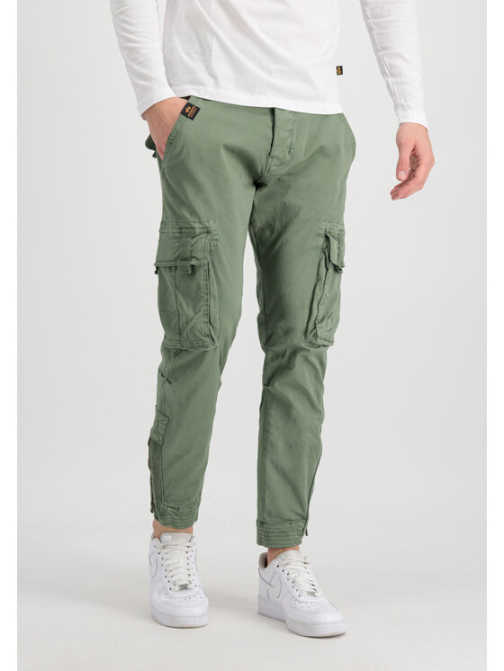 Alpha Industries Spodnie cargo Task Force Pant Zielony Tapered Fit ...