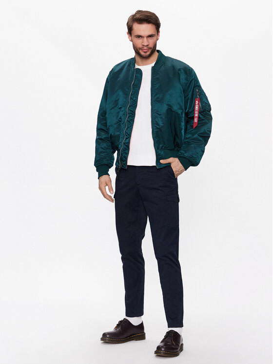 Alpha Industries Kurtka bomber MA-1 100101 Granatowy Oversize | Modivo.pl