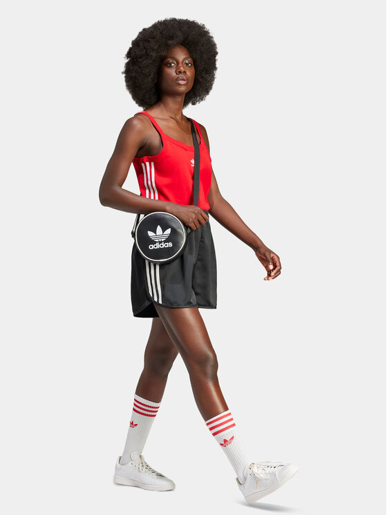 adidas Szorty sportowe Satin Sprint IU2528 Czarny Loose Fit | Modivo.pl