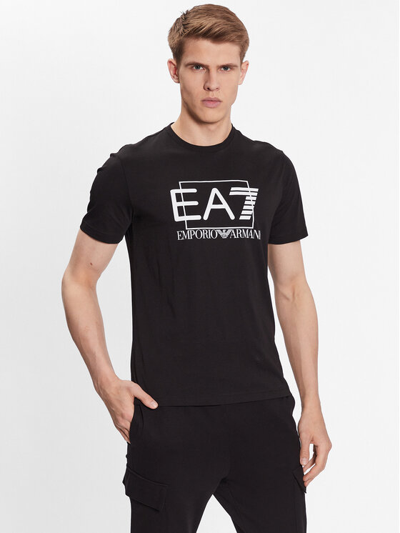 EA7 Emporio Armani T-Shirt 3RPT81 PJM9Z 1200 Czarny Regular Fit | Modivo.pl