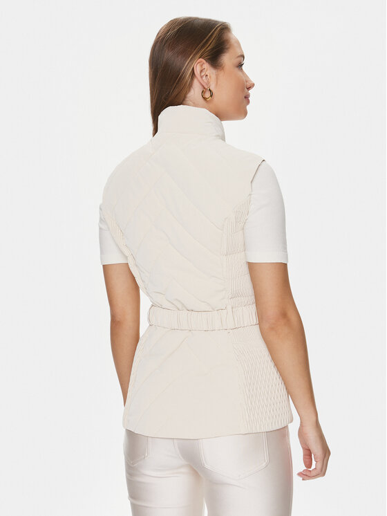 Guess Vestă Cassandra W4RN21 WFWR0 Écru Regular Fit | Modivo.ro