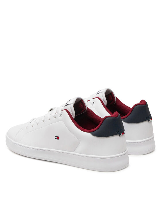 Tommy hilfiger flag detail leather low tops store