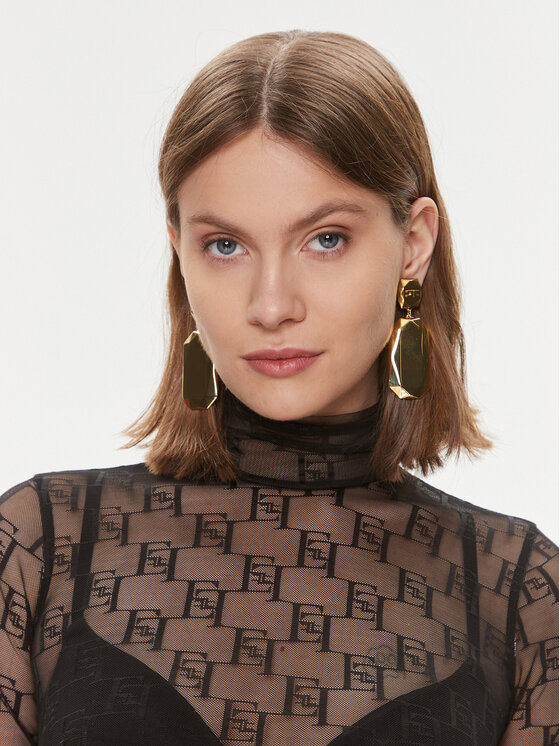 Elisabetta Franchi Body BO-004-41E2 Černá Regular Fit | Modivo.cz