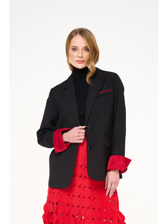 Castellani Marynarka Terrasa Czarny Regular Fit | Modivo.pl