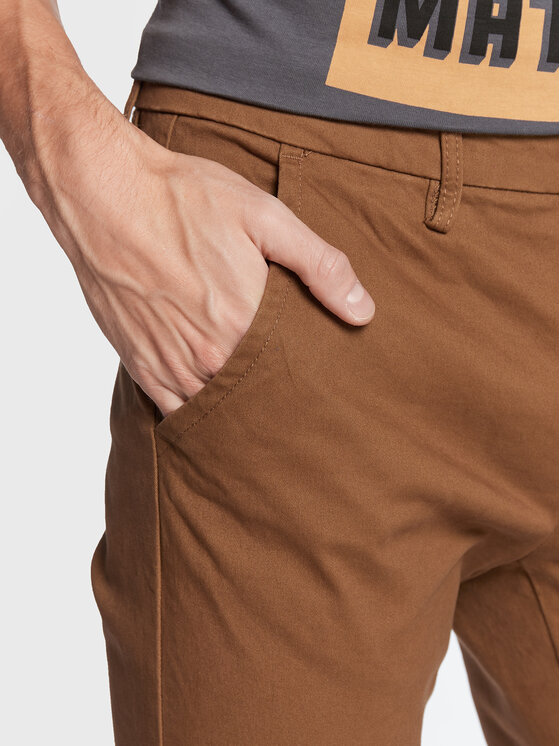 Blend Kalhoty z materiálu Multiflex 20714235 Hnědá Regular Fit | Modivo.cz