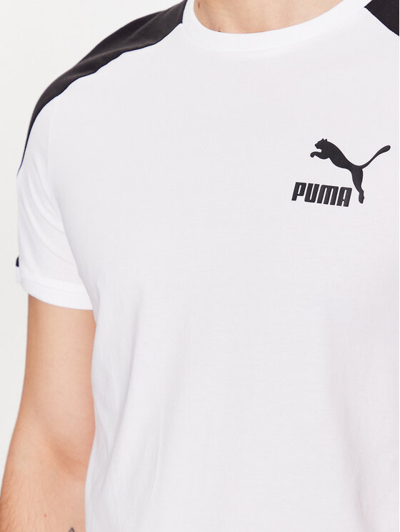 Puma T-Shirt T7 Iconic 538204 Biały Slim Fit | Modivo.pl