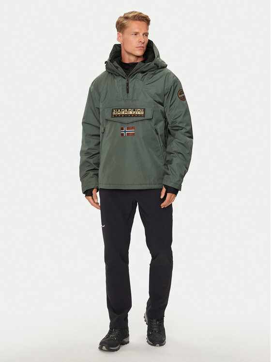 Napapijri Geacă fără fermoar Rainforest Next NP0A4IB9 Verde Regular Fit ...