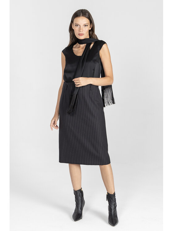Deni Cler Milano Top W-DC-0052-E5-A9-90-1 Czarny Loose Fit | Modivo.pl